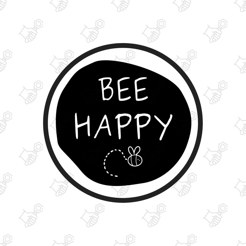 Be Happy Bee Pun Clip Art SVG - Etsy