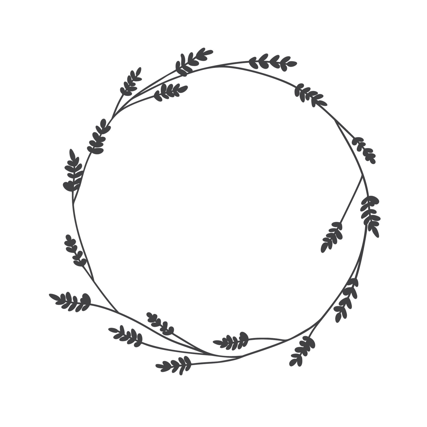 Floral Wreath SVG PNG Transparent Background - Etsy