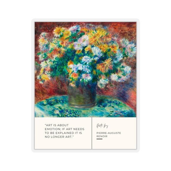 Auguste renoir art quote collection series 11 Stickers Craft Supplies ...