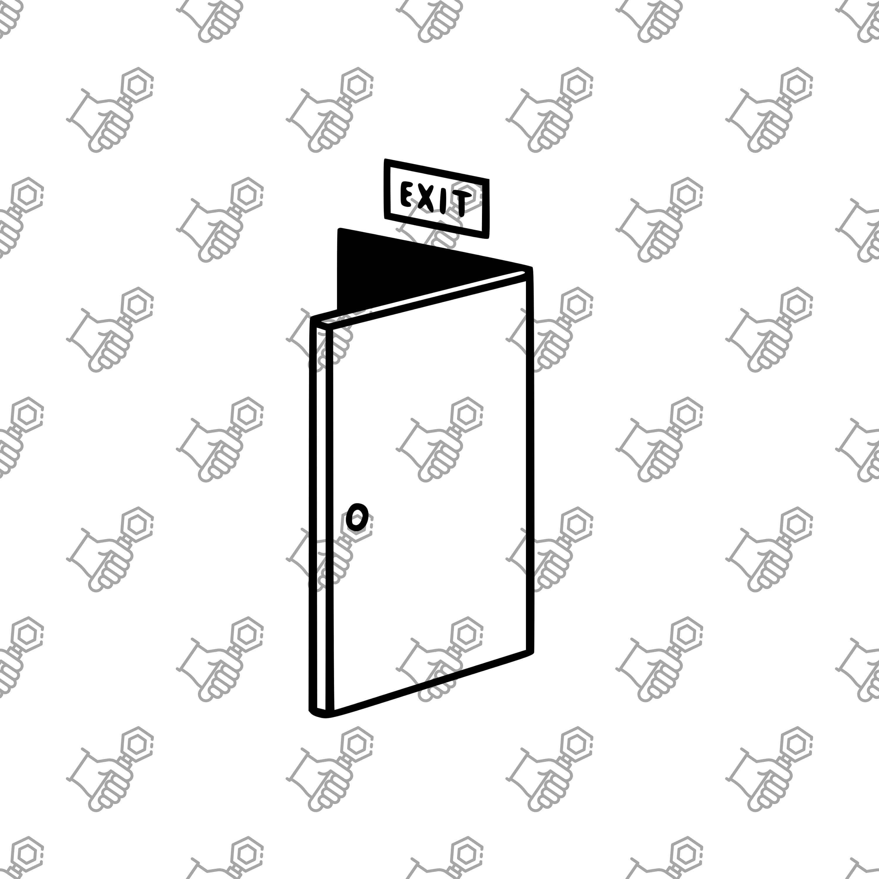 Exit Door Clip Art SVG - Etsy