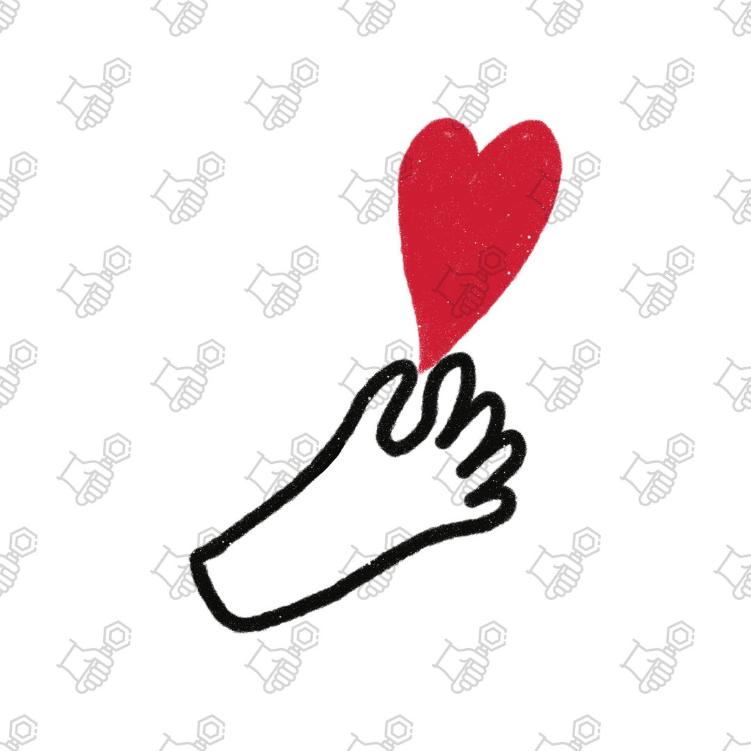 Hand Drawn Love Clip Art SVG - Etsy