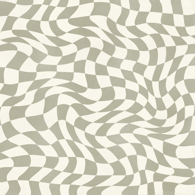 Soft Sage Green Checkers Wavy Pattern Digital Download - Etsy