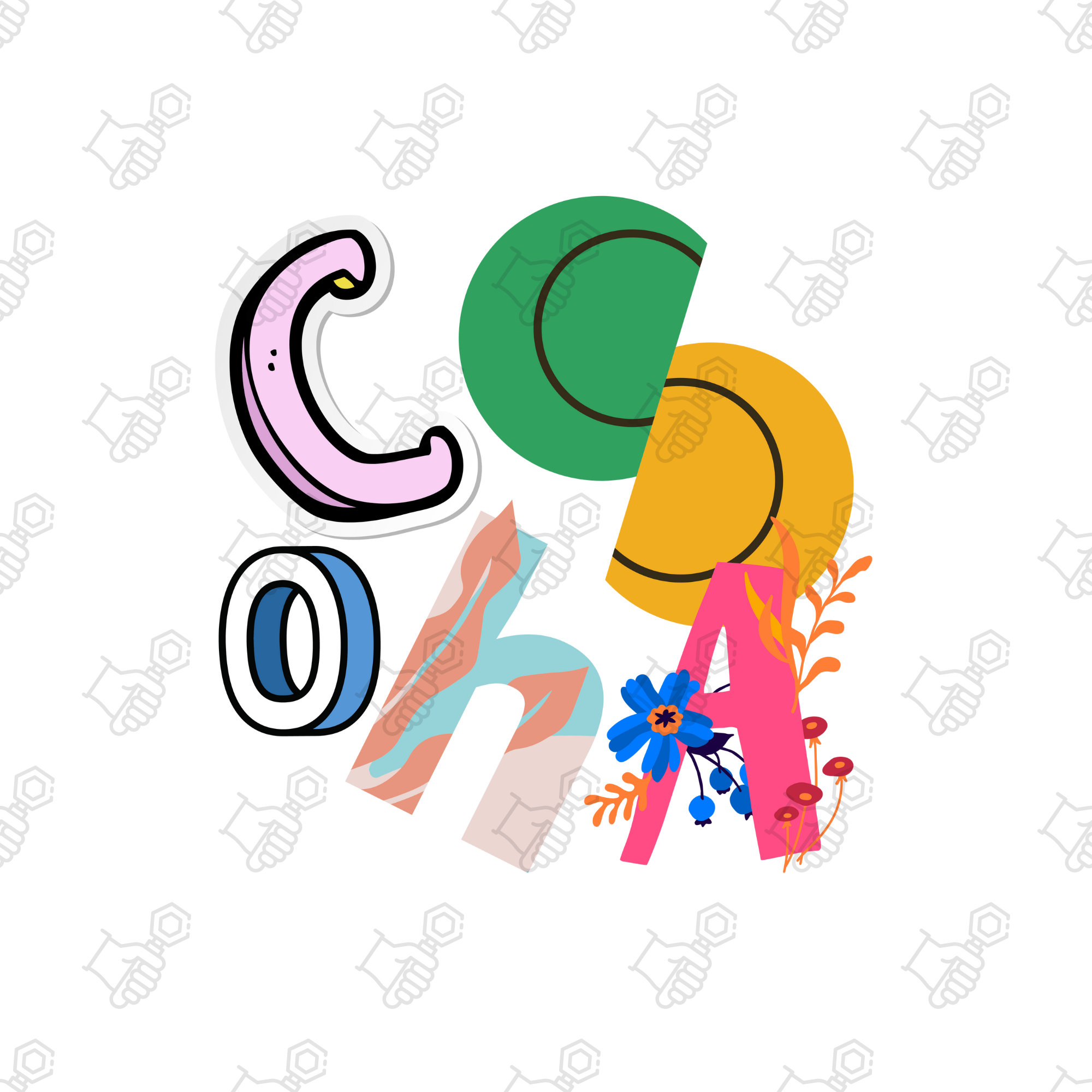 Chaos Typography Clip Art SVG - Etsy