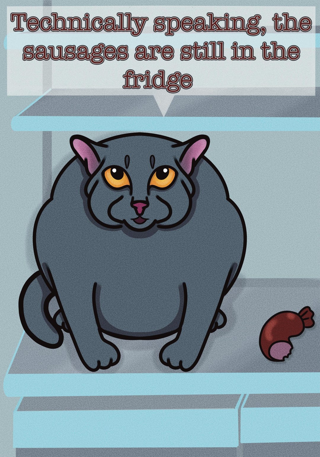 Funny Chubby Cat Meme Print, Kitchen Art (digital Download) - Etsy