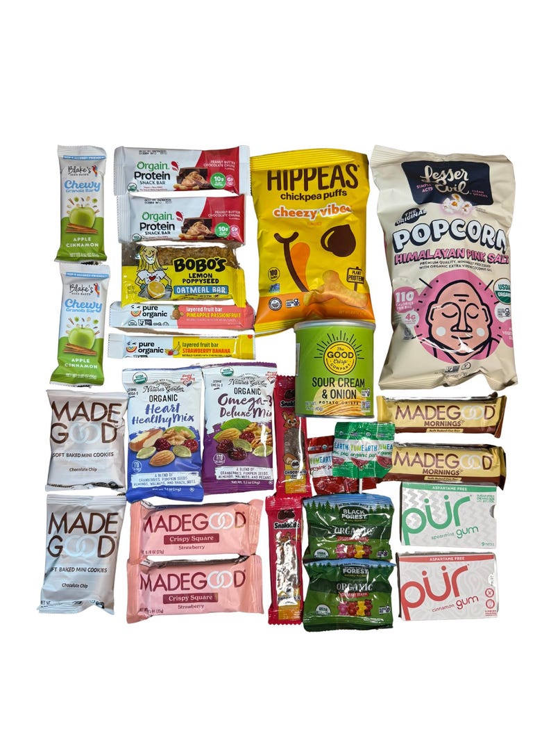 Gluten-free Snack Box Care Package With Custom Card I Healthy Organic ...