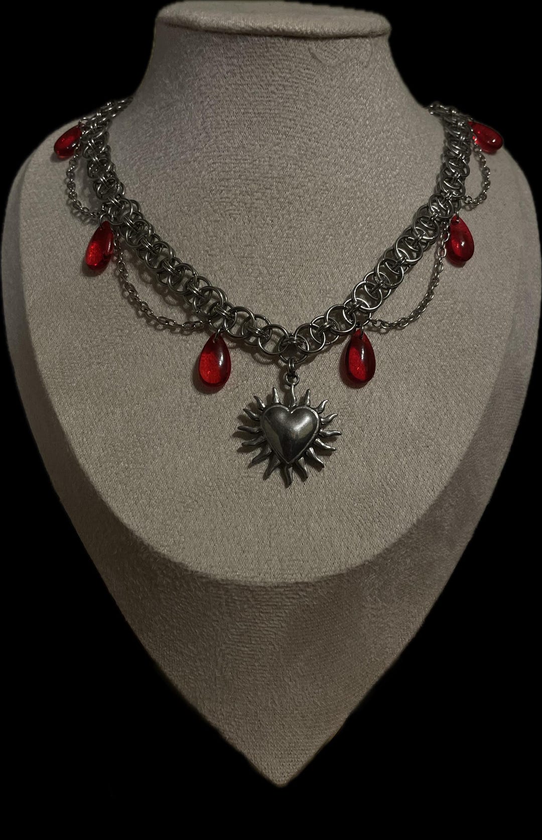 Gothic Chainmail Necklace - Etsy