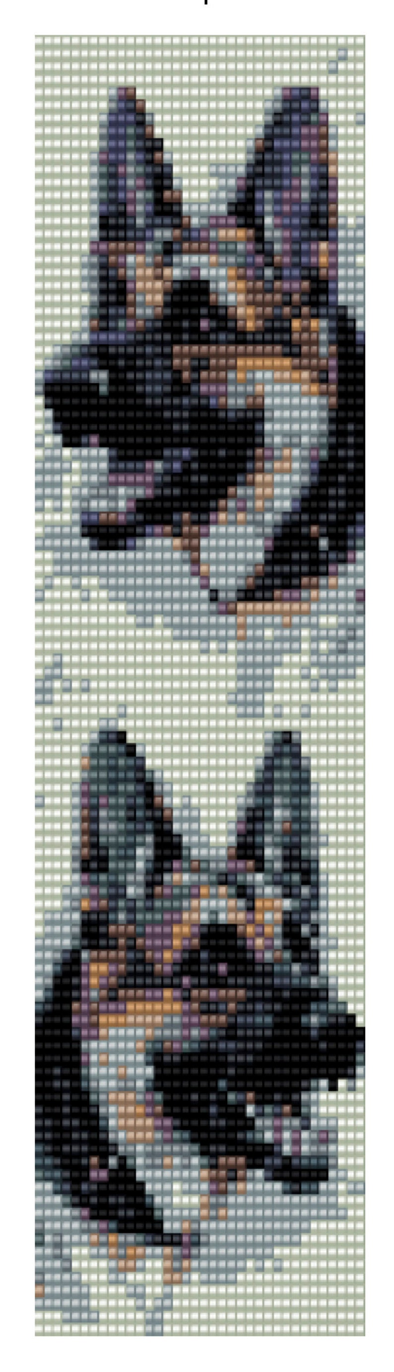 German Shepherd Bracelet Pattern Peyote and Loom Dog Pattern - Etsy