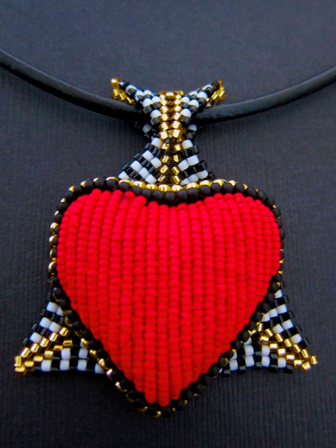 Valentine Heart Beading Tutorial Valentine Pattern Heart - Etsy