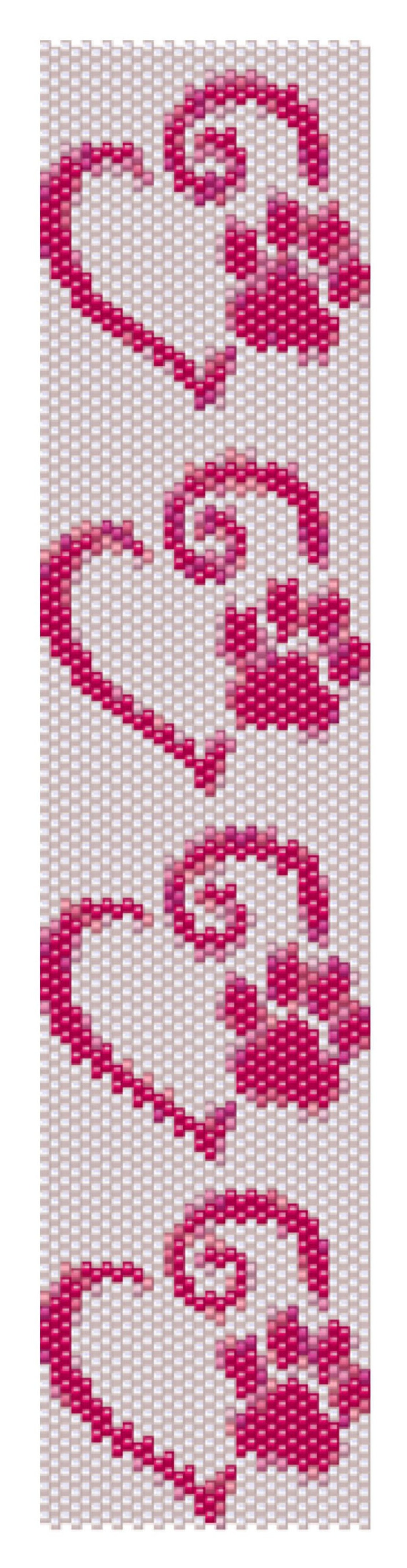 Dog Paw Peyote Pattern Dog Paw Loom Bead Pattern Cuff Dog Paw Tutorial ...