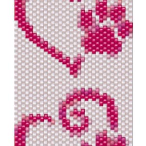 Dog Paw Peyote Pattern Dog Paw Loom Bead Pattern Cuff Dog Paw Tutorial ...