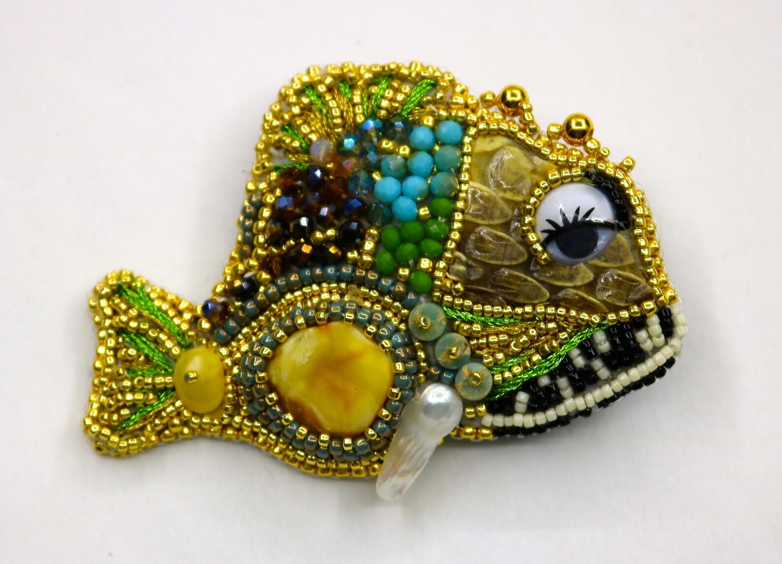 Bead Embroidery Tutorial Fish Embroidery Tutorial Beaded | Etsy