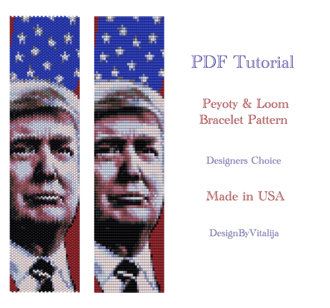 President Trump Bracelet Pattern Make America Great Again Keep America ...