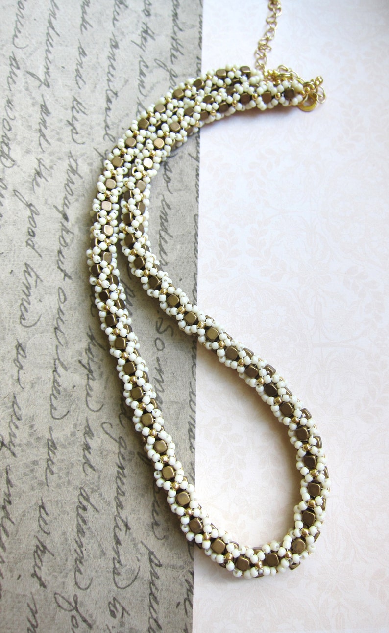 Square Beaded Rope Tutorial Beaded Rope Pattern Seed Bead | Etsy