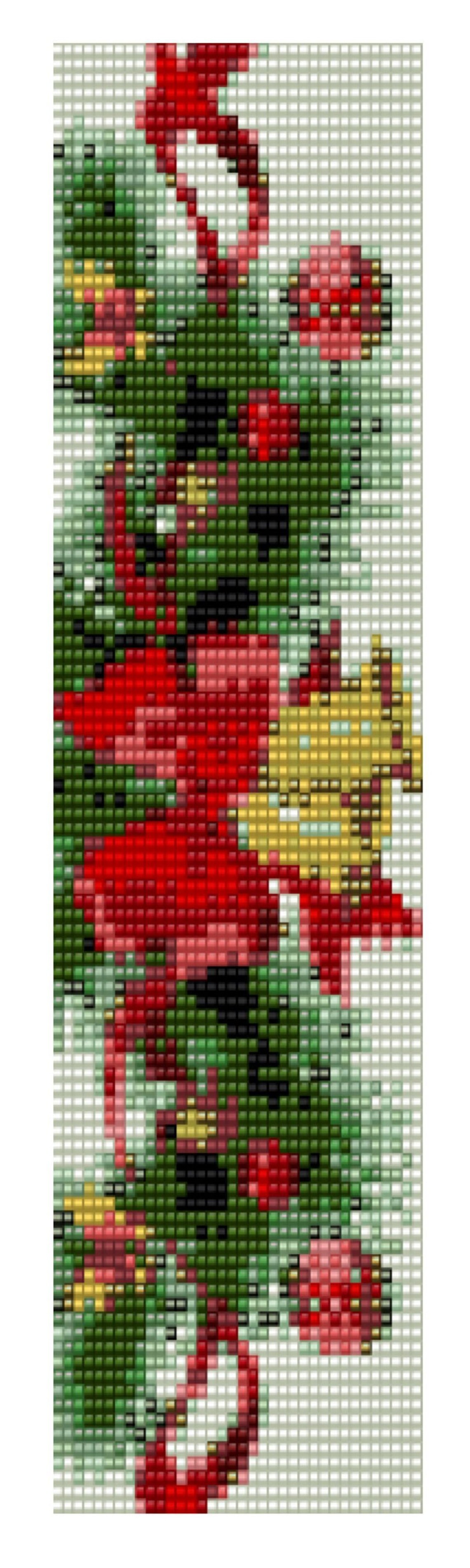 Christmas Peyote Pattern Loom Bead Pattern Digital Bracelet | Etsy