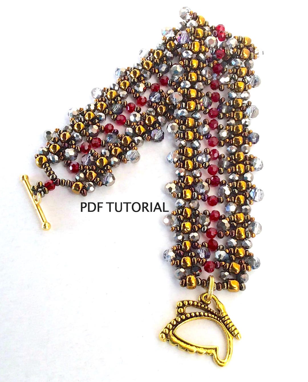 Crystal Bracelet Tutorial, PDF Tutorial , Easy Follow Beading Tutorial ...