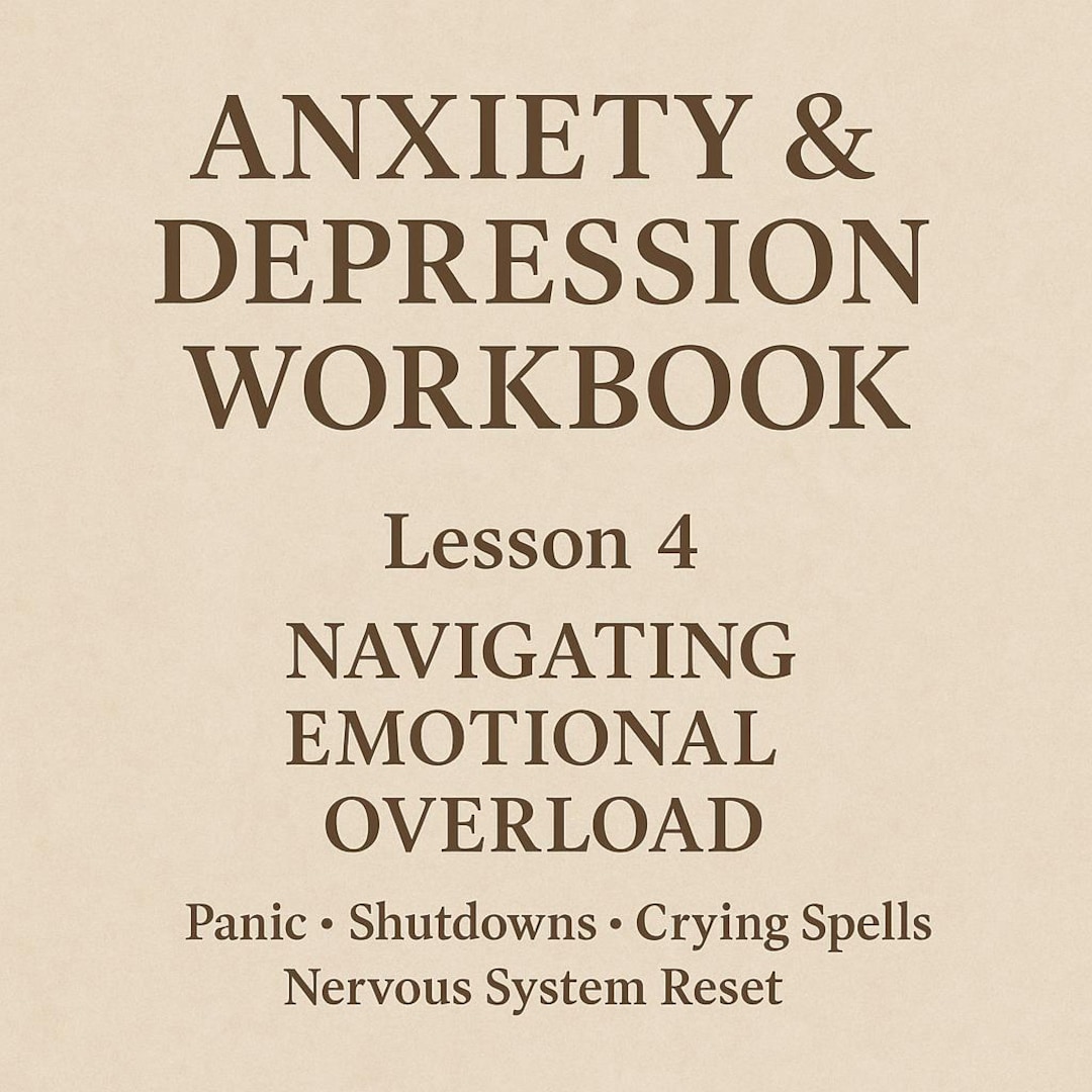 Anxiety & Depression Lesson 4 Workbook– Emotional Overload, Panic ...