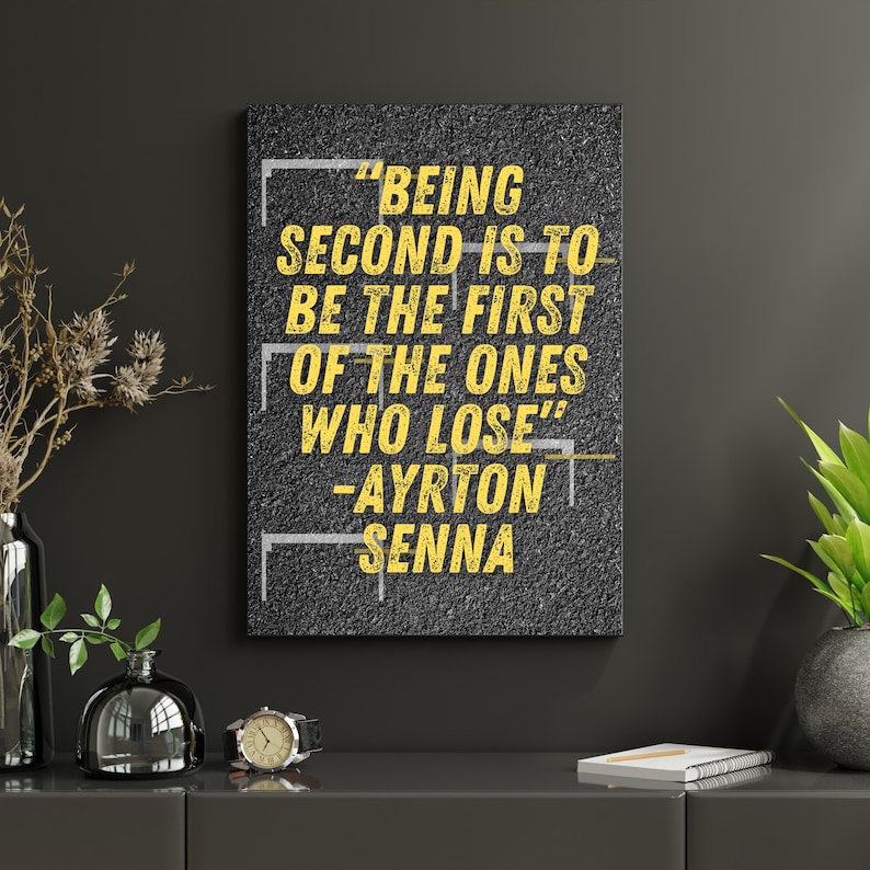 Ayrton Senna Quote Racing Print | F1 Legend Wall Art | Digital ...
