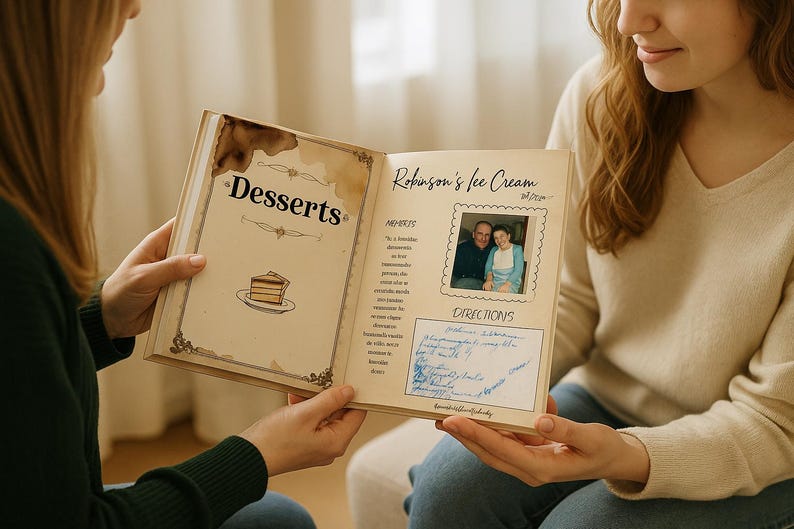 Personalized Family Recipe Book | Custom Handwritten Cookbook Gift - Etsy