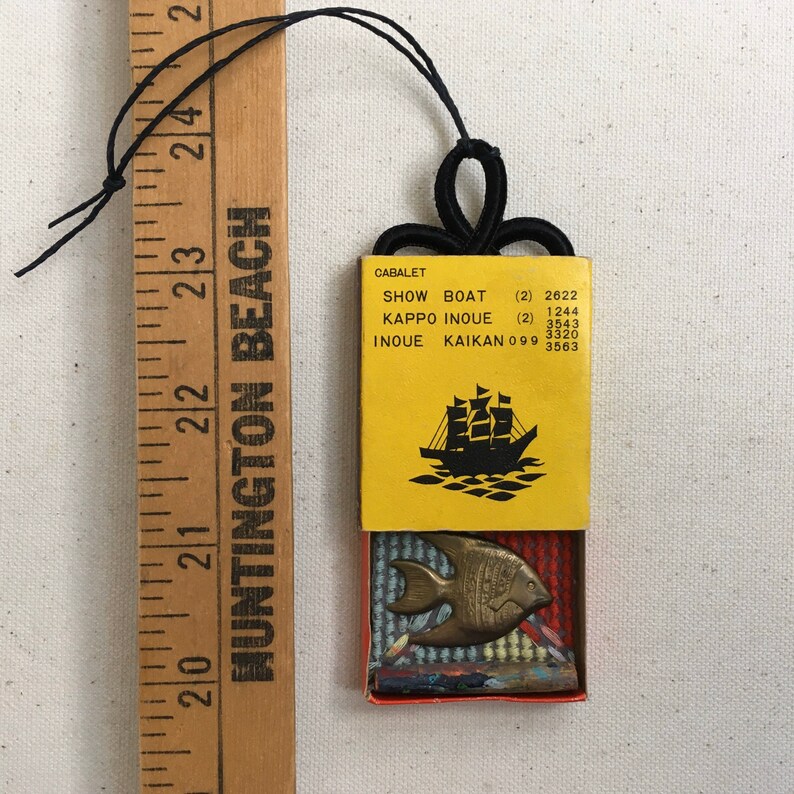 Japanese Matchbox With Fish Assemblage Art. Japan. Vintage - Etsy