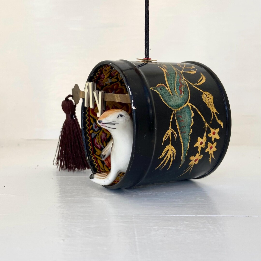 Sea Lion and Bird Found Object Assemblage Art, Fly Through the Sky or ...