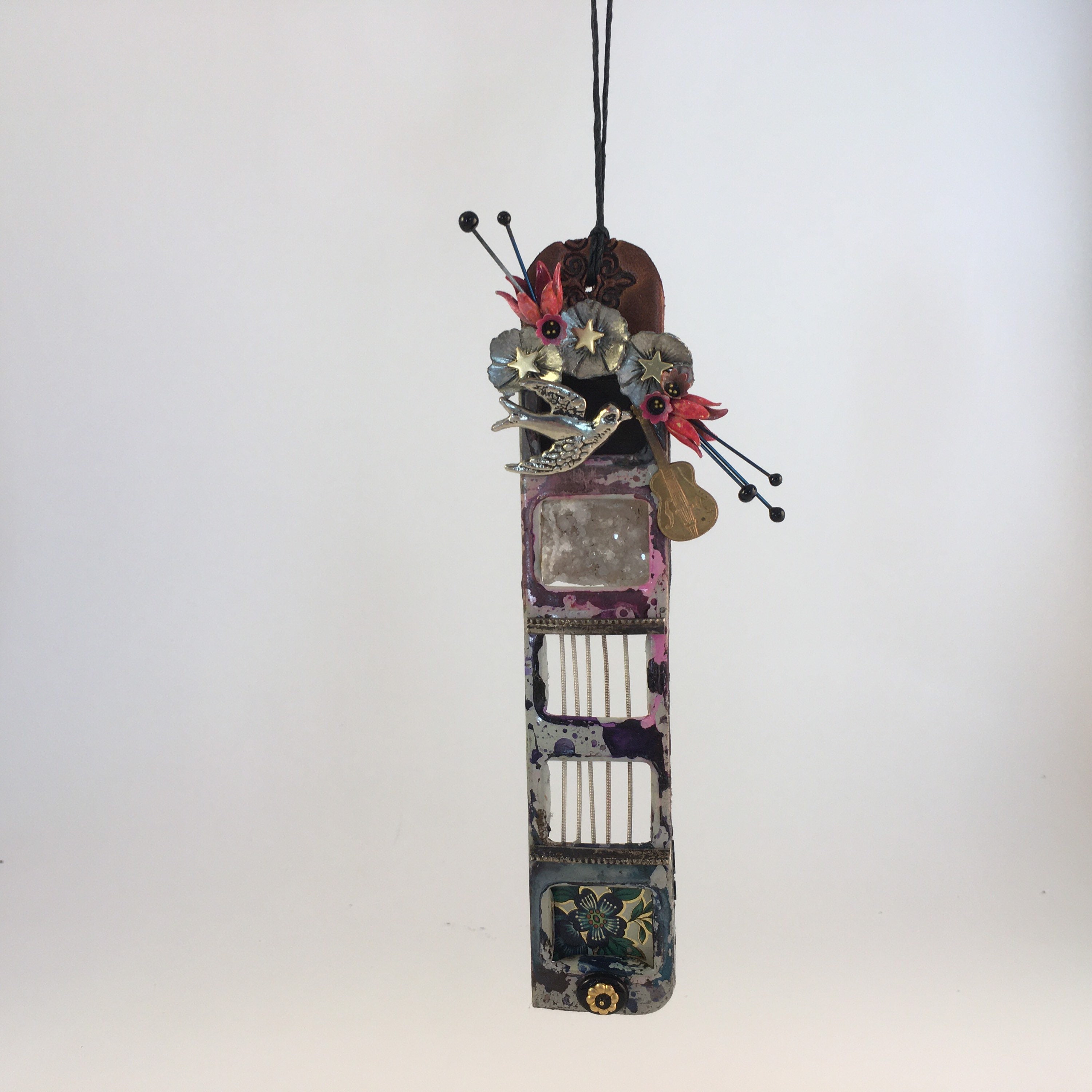 Guitar Bass Assemblage Art. Found Object Hanging Art. Mixed - Etsy