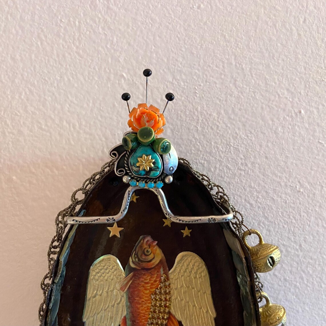 Fish Angel Shrine Art, Folk Nicho Altar Art, One of a Kind and Original ...