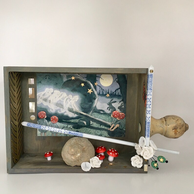 Tomte Folklore Shadow Box. Spirits. Found Object Shadowbox. | Etsy