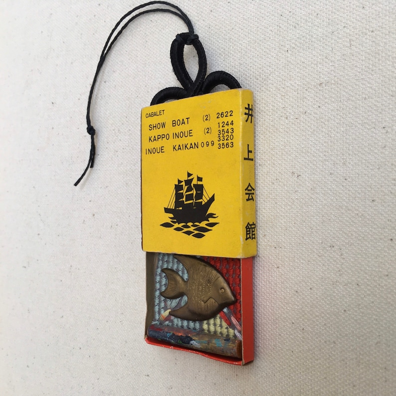 Japanese Matchbox With Fish Assemblage Art. Japan. Vintage - Etsy
