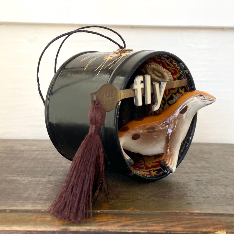 Sea Lion and Bird Found Object Assemblage Art, Fly Through the Sky or ...