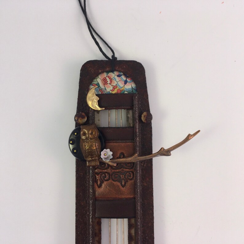 Guitar bass assemblage art. found object hanging art. mixed | Etsy