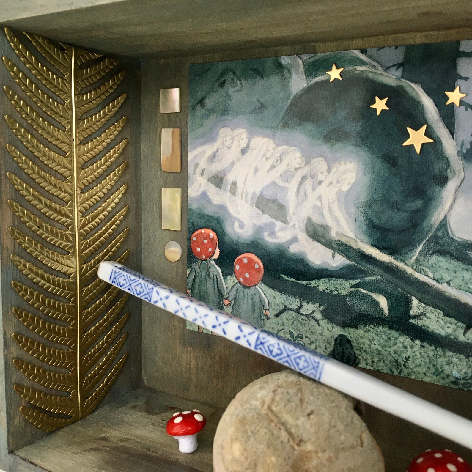 Tomte Folklore Shadow Box. Spirits. Found Object Shadowbox. | Etsy