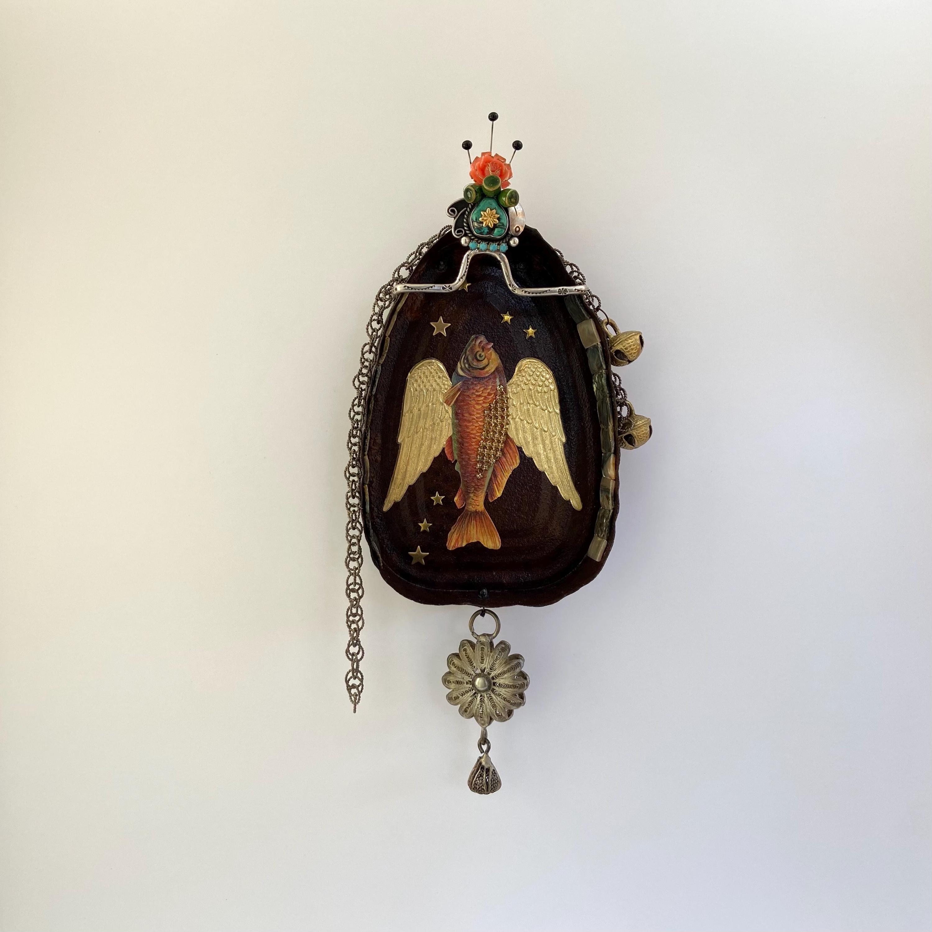 Fish Angel Shrine Art, Folk Nicho Altar Art, One of a Kind and Original ...