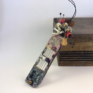 Guitar Bass Assemblage Art. Found Object Hanging Art. Mixed Media ...