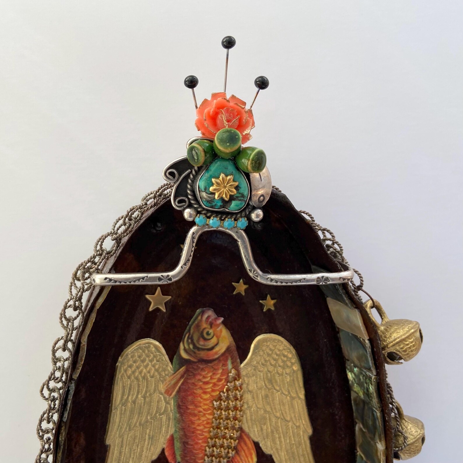 Fish Angel Shrine Art, Folk Nicho Altar Art, One of a Kind and Original ...