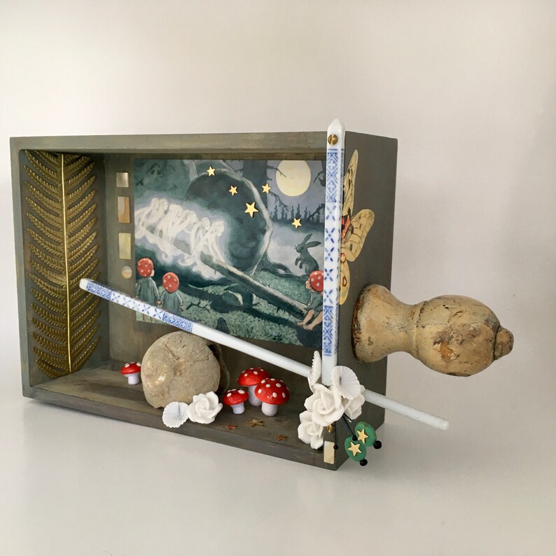 Tomte Folklore Shadow Box. Spirits. Found Object Shadowbox. | Etsy