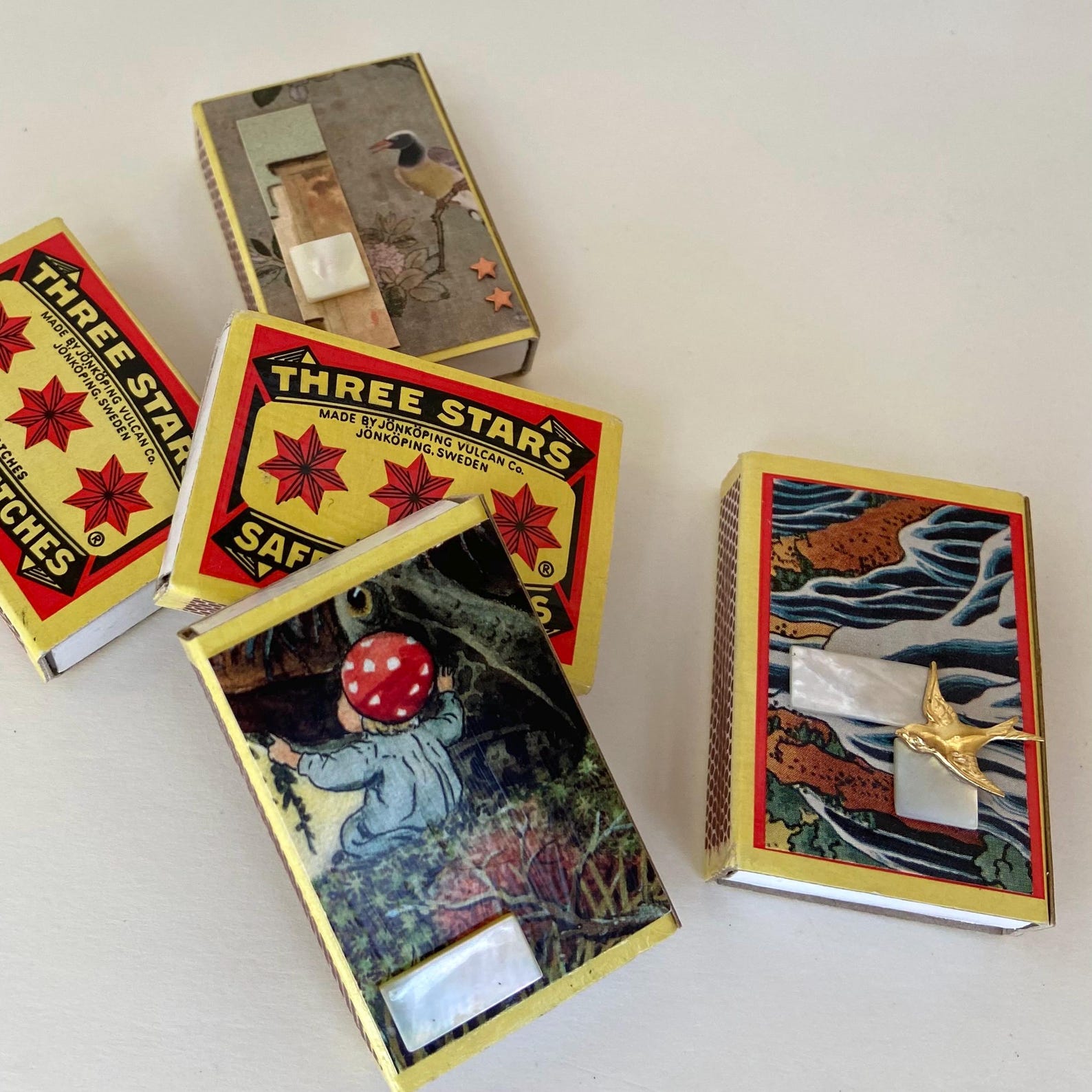 Miniature Matchbox Art Diorama, Found Object Assemblage Folk Art ...