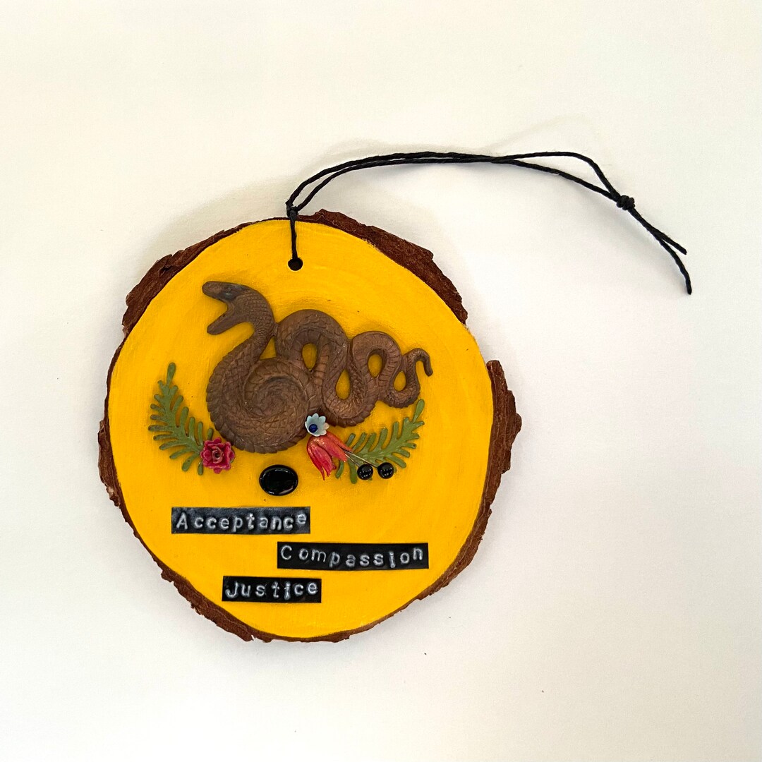 Snake Assemblage Art. Acceptance, Justice, Compassion. More Love Less ...