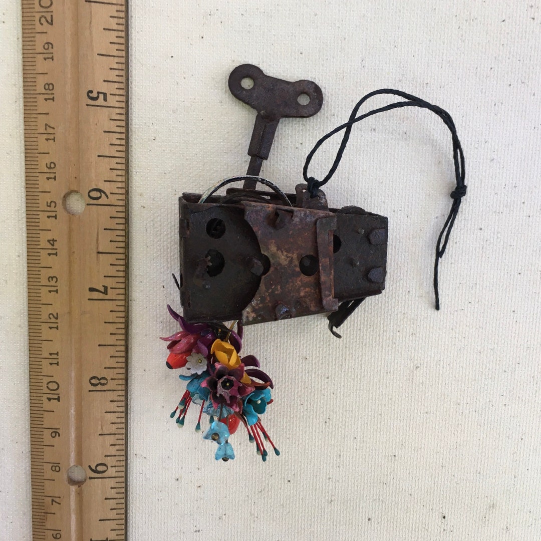 Flower Factory Found Object Assemblage Folk Art With Vintage Mechanical ...