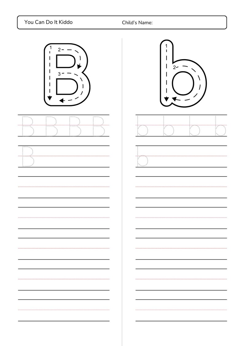 Alphabet Tracing Worksheets | Printable Preschool and Pre-k Handwriting ...