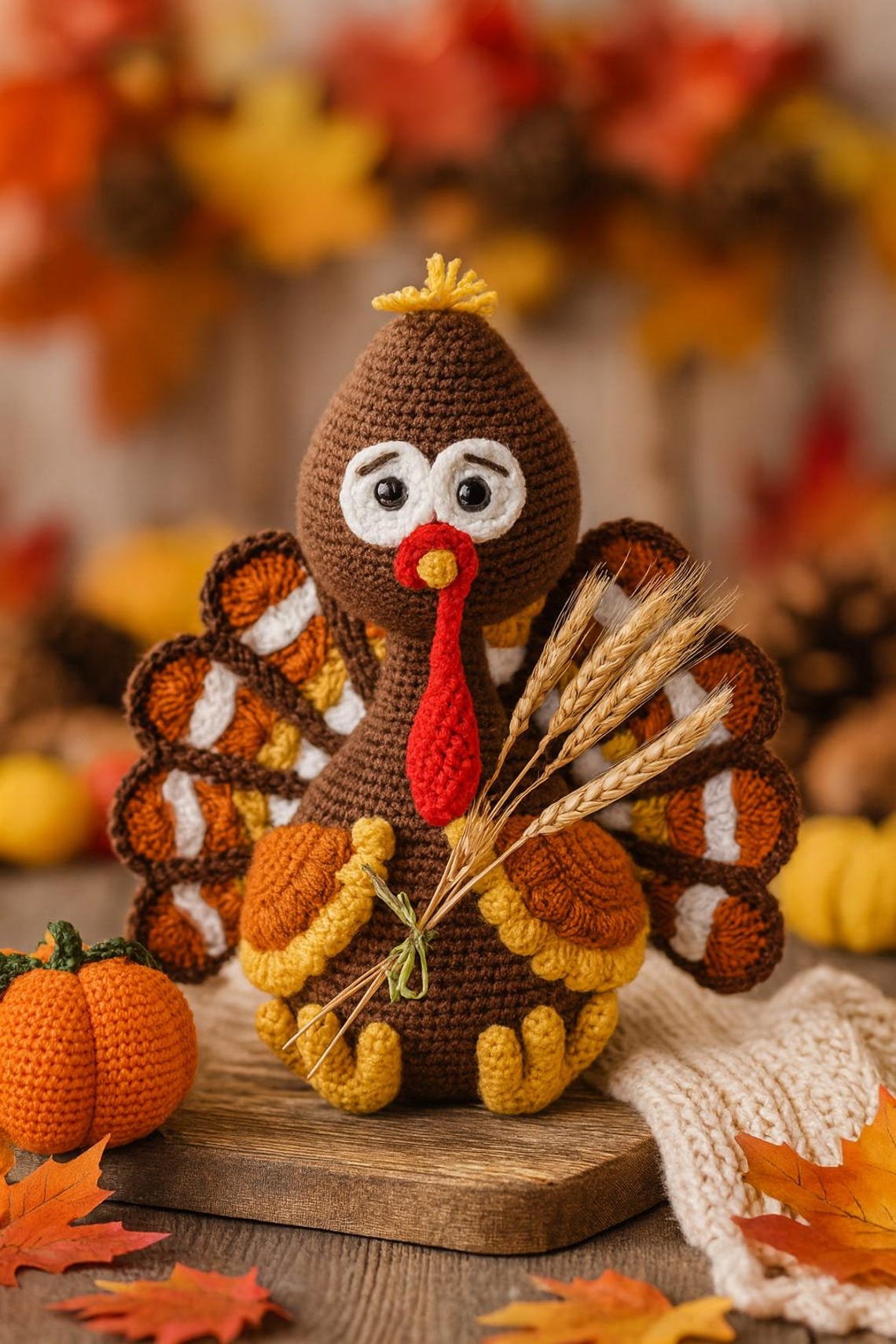 Crochet Turkey Plush Toy Pattern, Amigurumi Beginner Tutorial (PDF ...