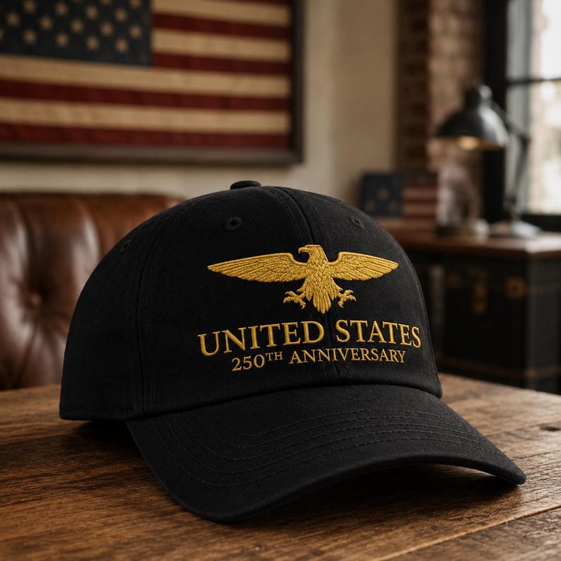 United States 250th Anniversary Embroidered Eagle Baseball Cap - Etsy