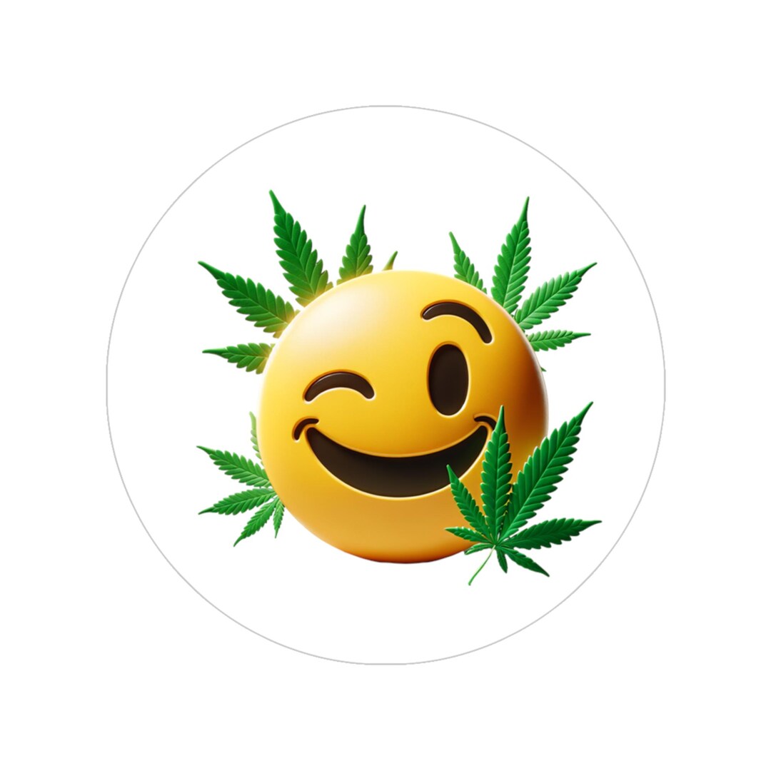 Sunny Smile Emoji Sticker: Transparent Vinyl Decal for Laptop, Car ...