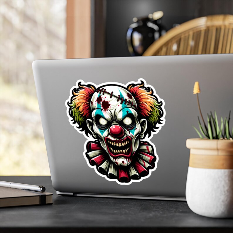 Scary Bloody Clown Kiss-cut Vinyl Decal | Horror Sticker - Etsy