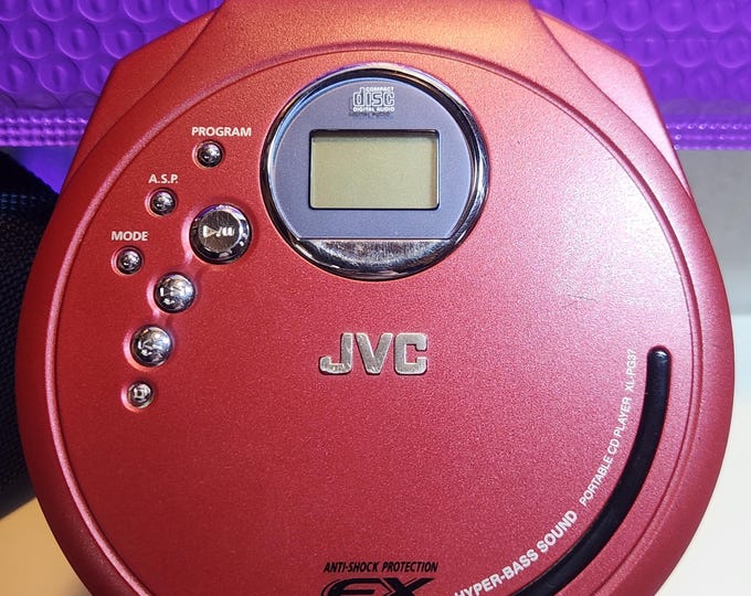 Vintage JVC XL-PG37RD Portable CD Player Red W/anti-shock - Etsy