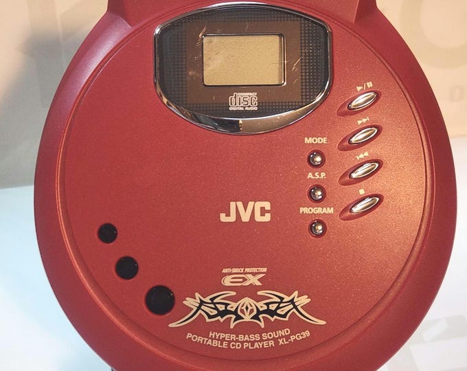 Vintage JVC Portable CD Player XL-PG39RD Red - Etsy