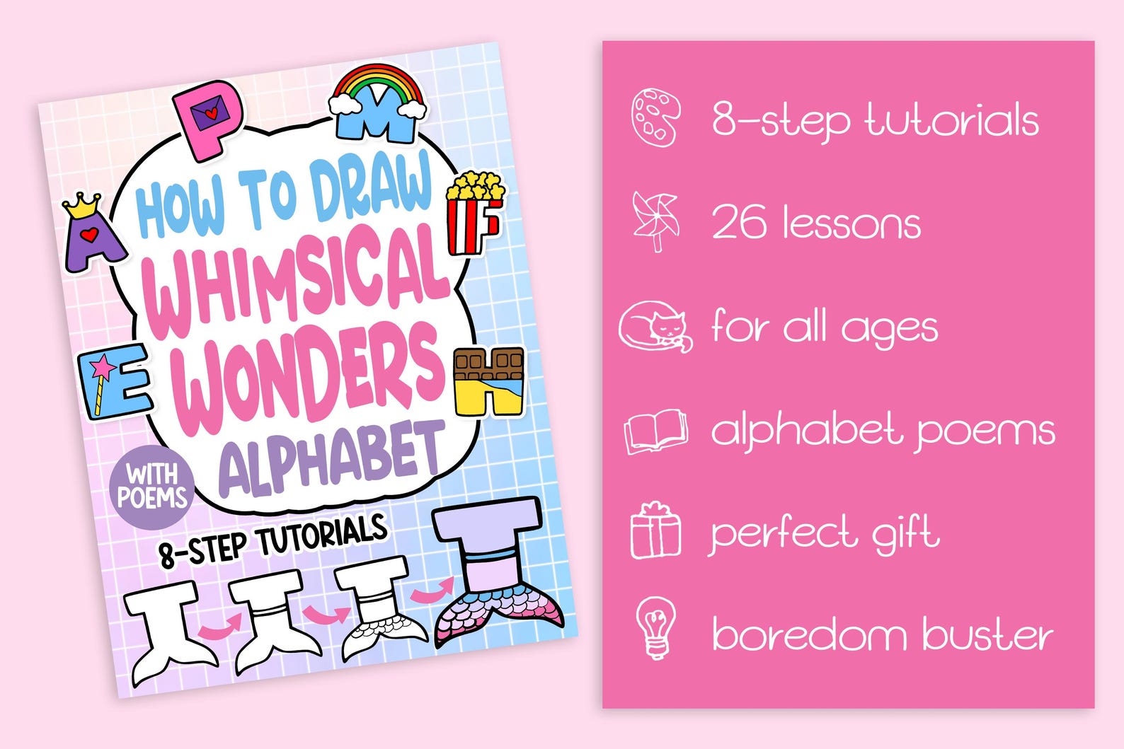 Whimsical Wonders How to Draw Alphabet for Kids: Step-by-step Directed ...