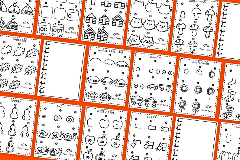 Fall-themed How to Draw for Kids: Step-by-step Directed Drawing Art ...