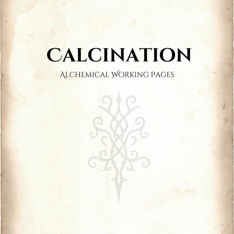 Calcination Grimoire Pages – Alchemical Transformation & Shadow ...