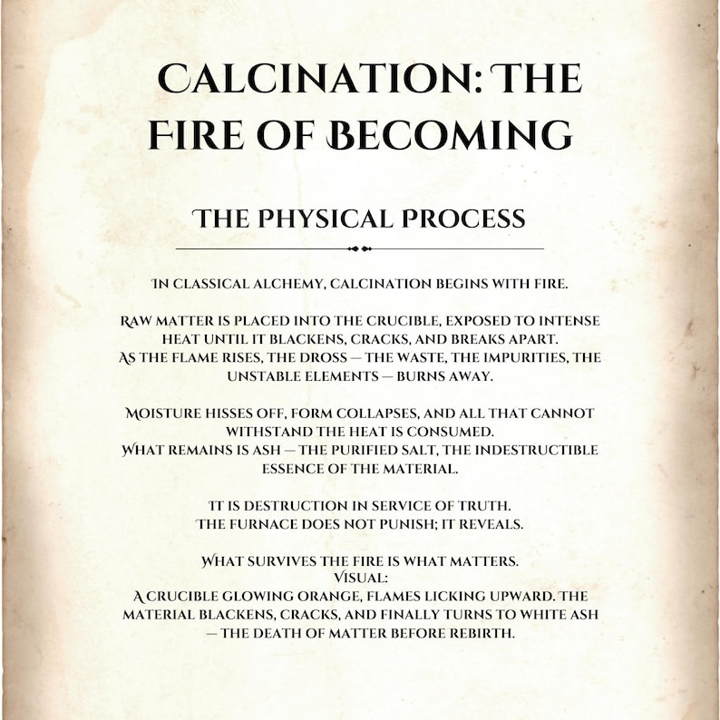 Calcination Grimoire Pages – Alchemical Transformation & Shadow ...