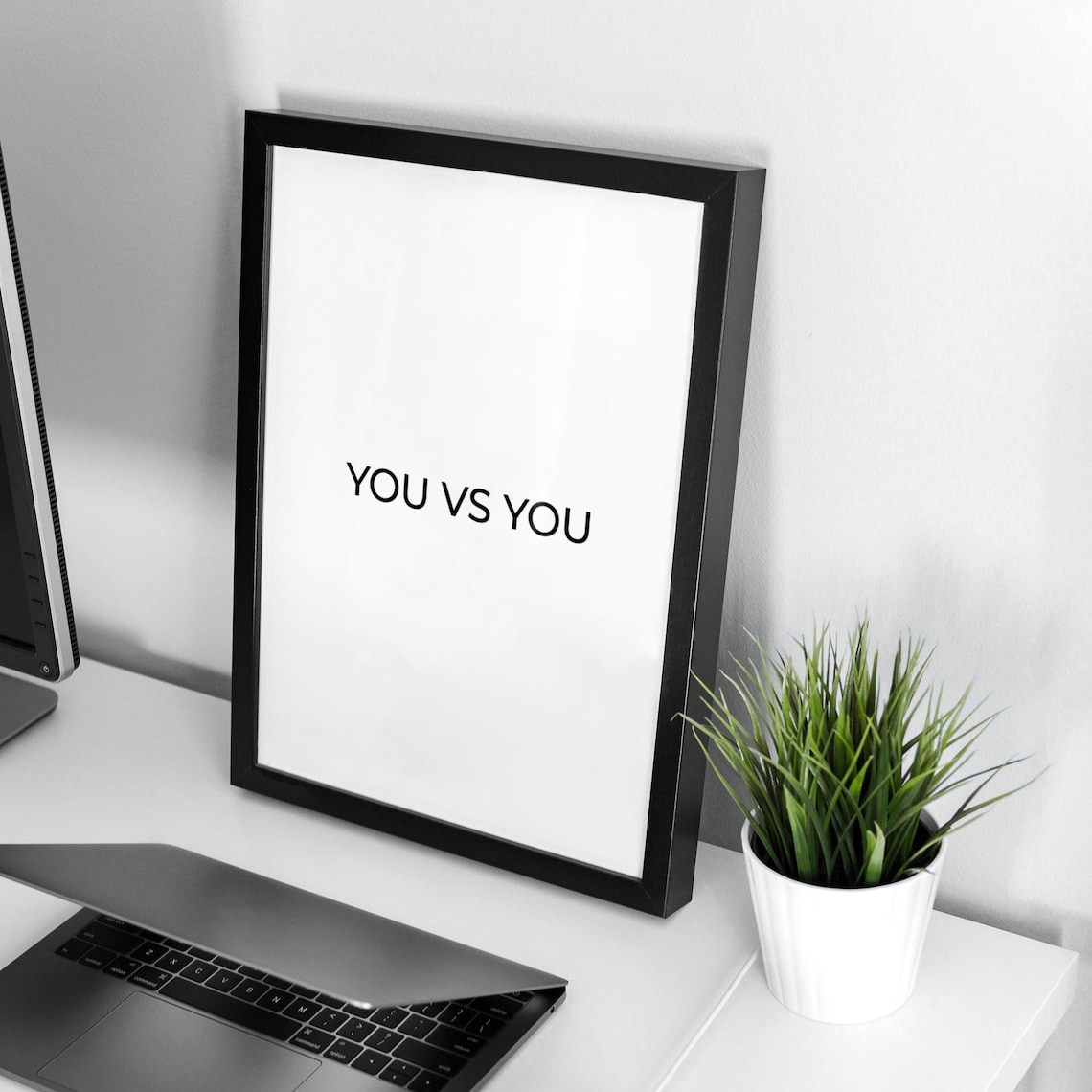 You Vs You Motivational Poster: Minimalist Workspace Wall Art - Etsy